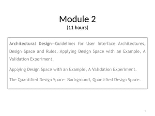 Software Architecture and Design Details Module | PPT