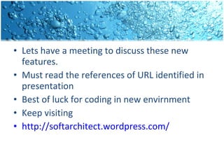 Software Architecture New Features of Visual Studio 2010 / .Net 4.0 - Part 1 - Editor And C# | PPT