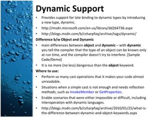 Software Architecture New Features of Visual Studio 2010 / .Net 4.0 - Part 1 - Editor And C# | PPT