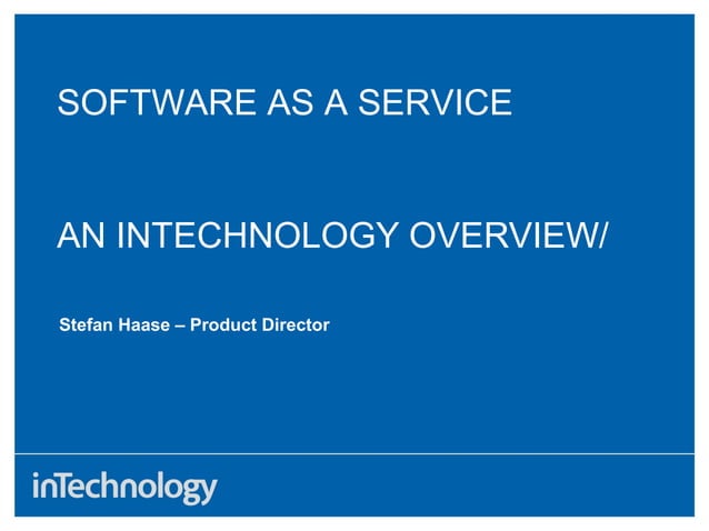 An introduction and overview to Software as a Service | PPT