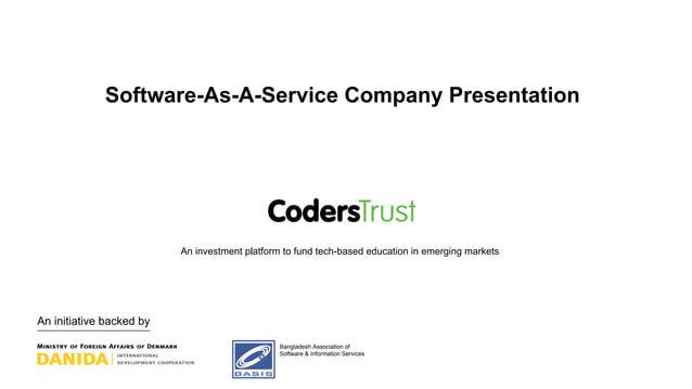 Software As-A-Service Company Presentation | PPT