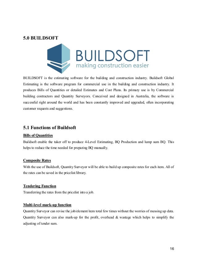 Buildsoft global estimating tutorial - communitydarelo