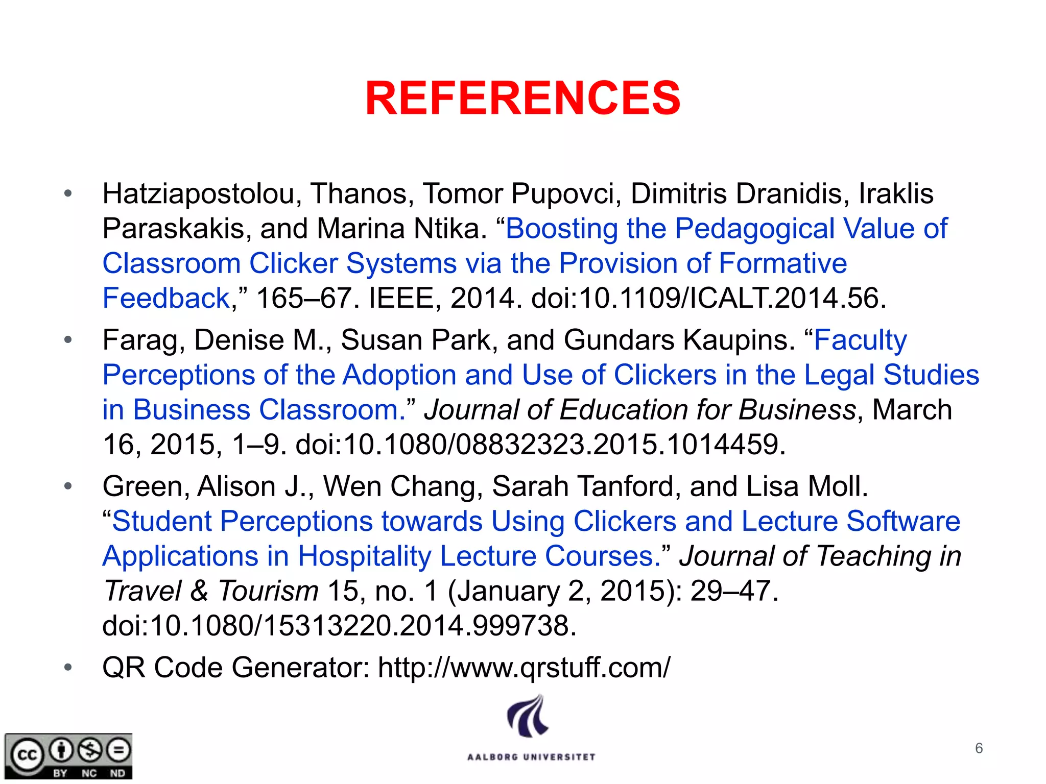 Software-based Clicker Systems for Classroom Activities of Secondary ...
