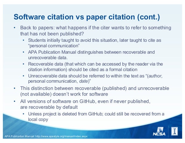 Software citation