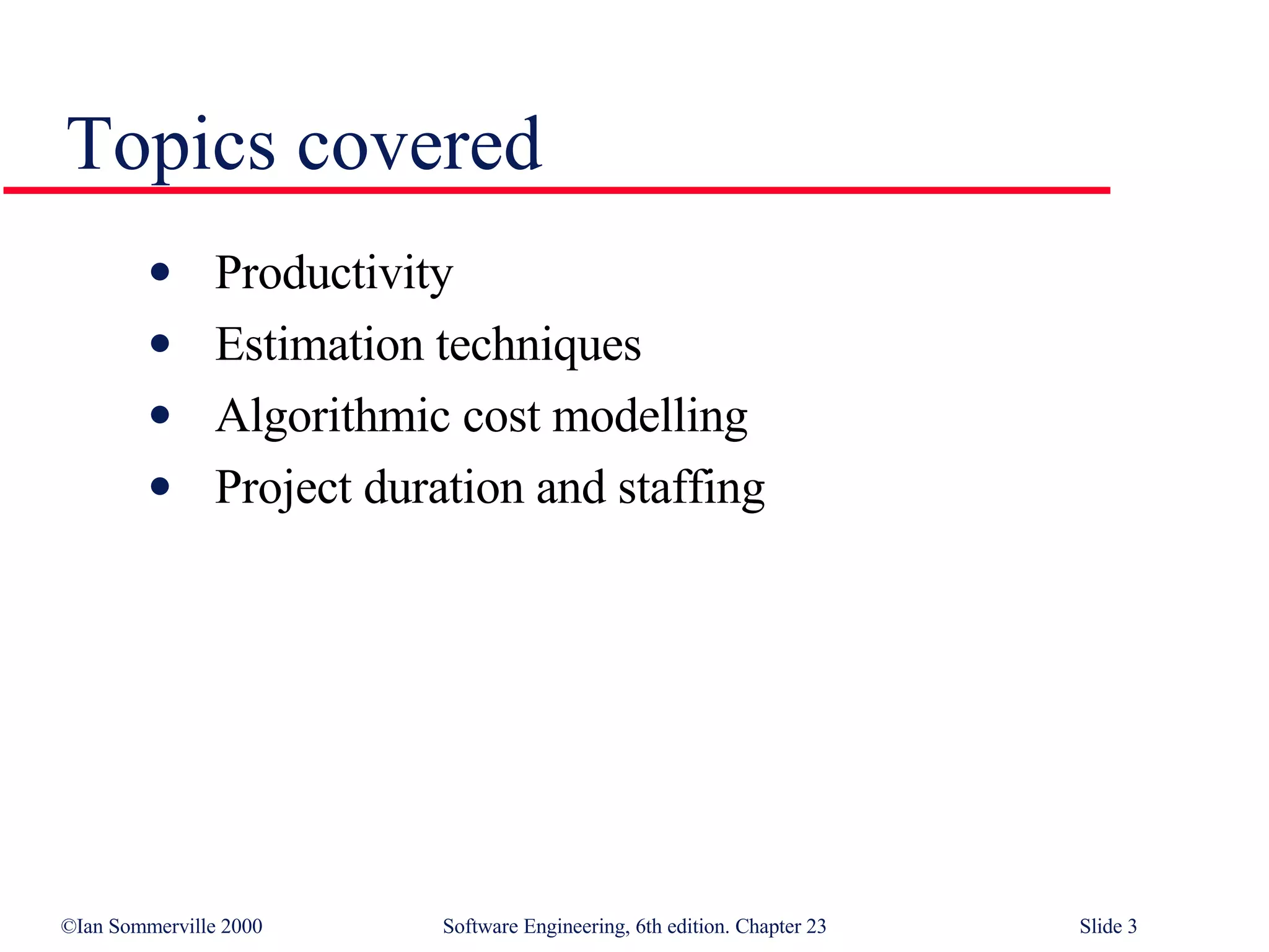 Software Cost Estimation In Software Engineering Se23 Ppt Programming Languages Computing