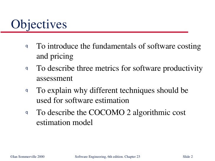 Software Cost Estimation In Software Engineering Se23