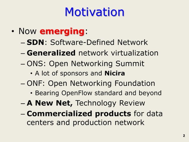 Software-Defined Networking SDN - A Brief Introduction | PPTX