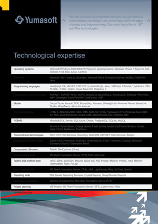 Yumasoft An Outsourcing Software Development Services | PDF