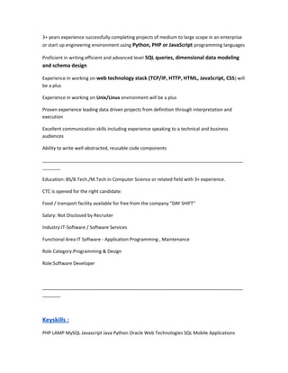 Software engineer-php-python-java | RTF | Programming Languages | Computing