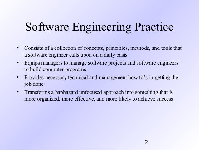 Software engineering -core topics