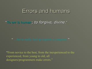 Software Errors Funny and Fatal | PPT