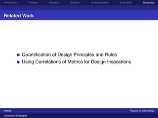 Detection Strategies Metrics-Based Rules for Detecting Design Flaws | PPT