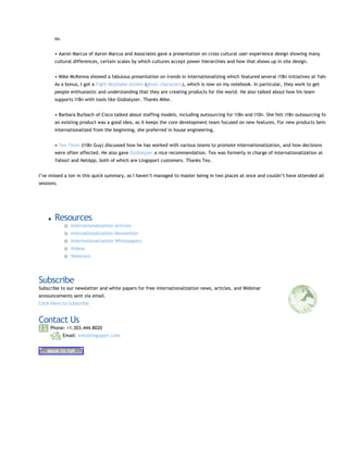 Worldware: Software internationalization and globalization conference ...