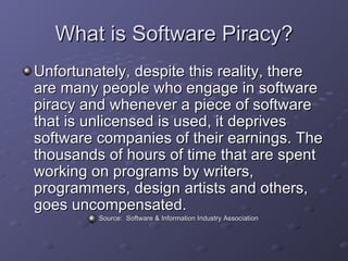 Software Piracy Powerpoint | PPT | Operating Systems | Computer Software and Applications