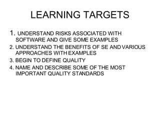 SOFWARE QUALITY, INTRODUCTION | PPT