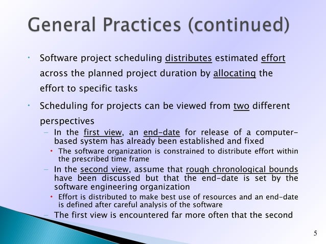 Software Project Scheduling Ppt 9444