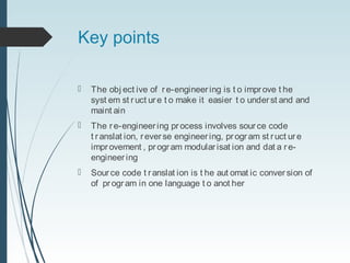 Software Re-engineering Forward & Reverse Engineering | PPT