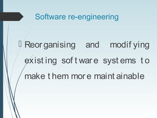 Software Re-engineering Forward & Reverse Engineering | PPT | Programming Languages | Computing