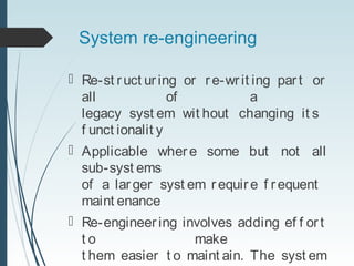Software Re-engineering Forward & Reverse Engineering | PPT