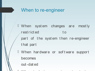 Software Re-engineering Forward & Reverse Engineering | PPT