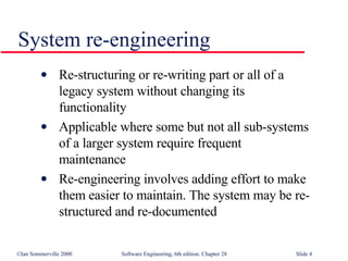 Software Re-Engineering in Software Engineering SE28 | PPT