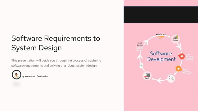 Software-Requirements-to-System-Design Basics | PPT