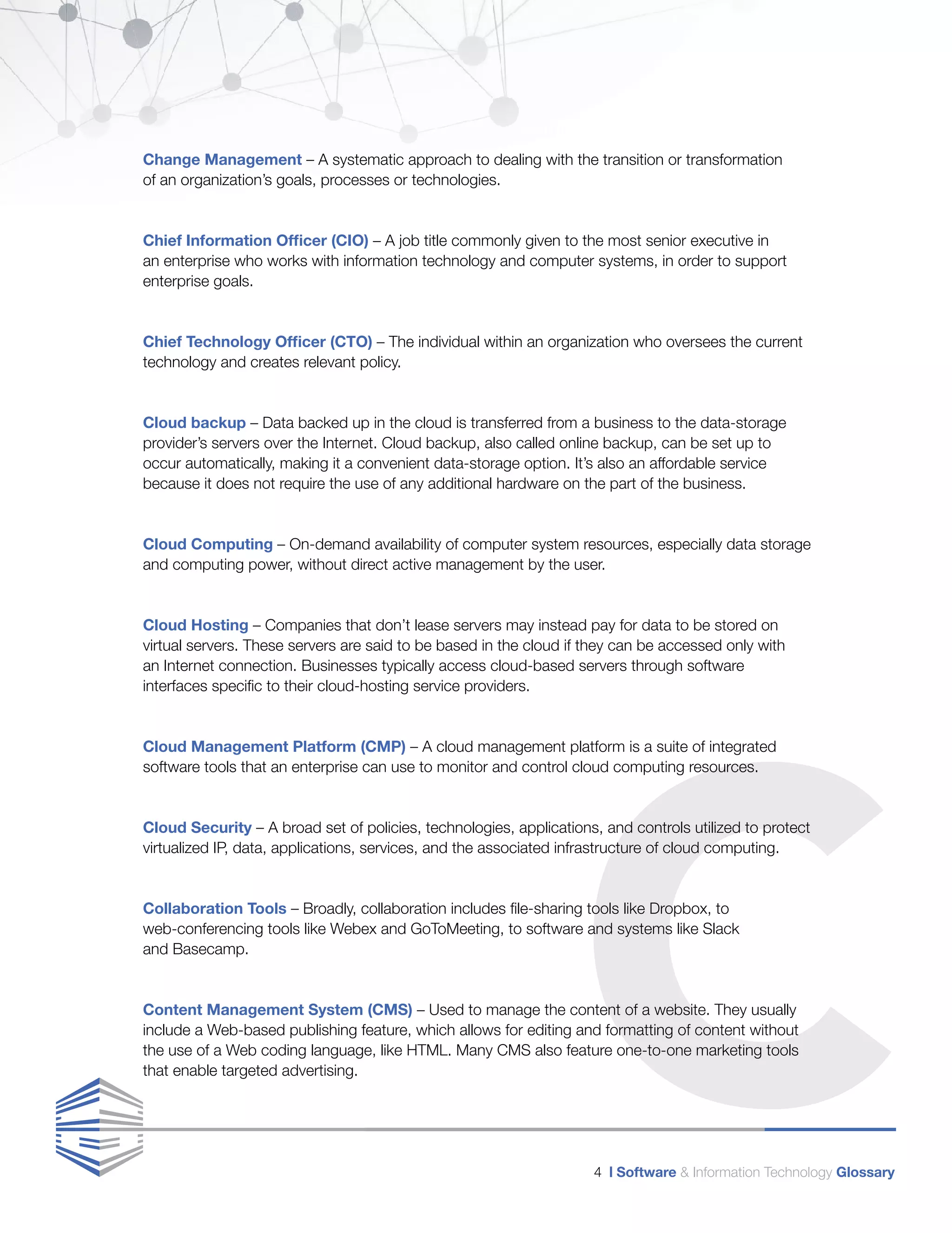 Software and Information Technology Glossary of Terms | PDF