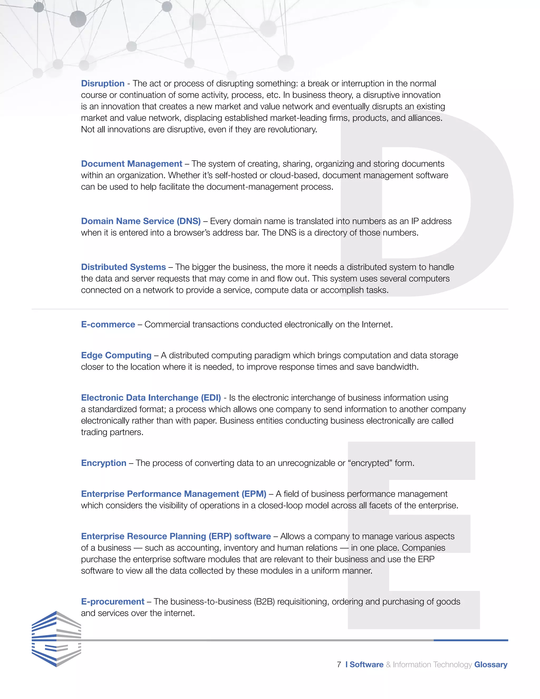 Software and Information Technology Glossary of Terms | PDF