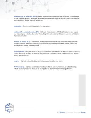 Software and Information Technology Glossary of Terms | PDF