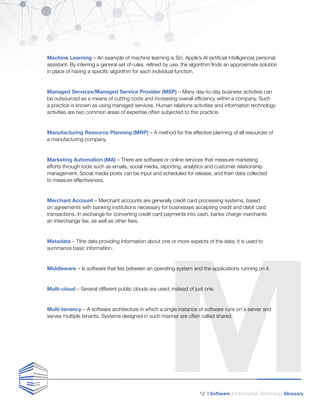 Software and Information Technology Glossary of Terms | PDF