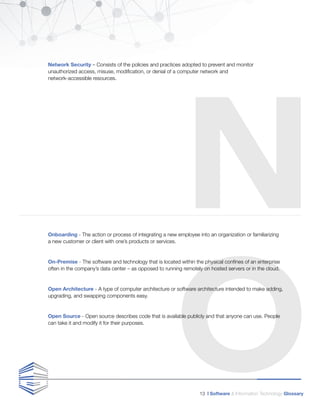 Software and Information Technology Glossary of Terms | PDF