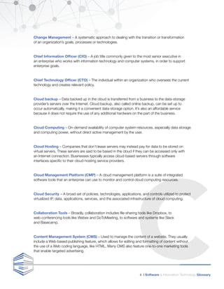 Software and Information Technology Glossary of Terms | PDF