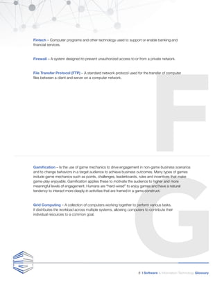 Software and Information Technology Glossary of Terms | PDF