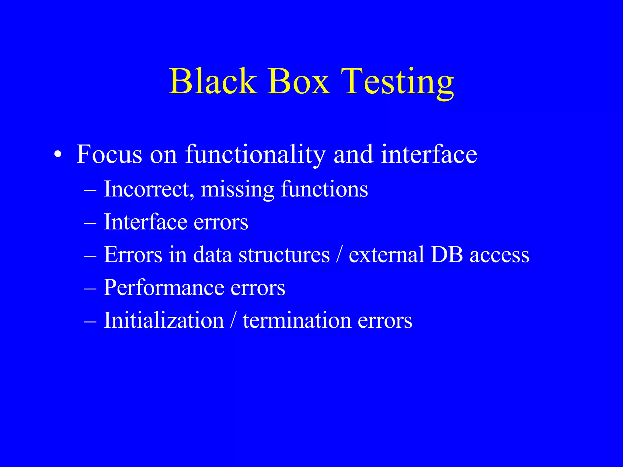 Software Testing Techniques Ppt
