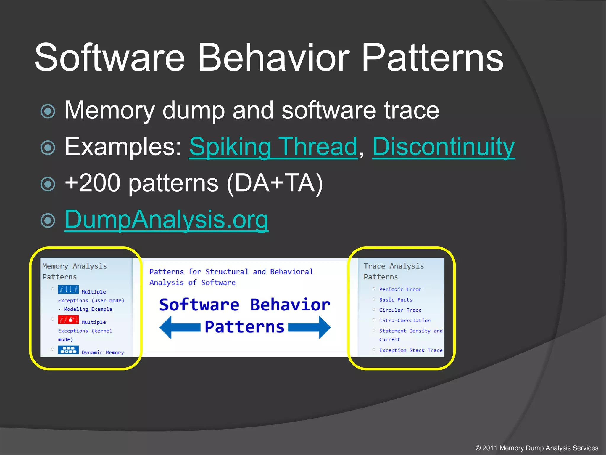 Software Trace and Memory Dump Analysis: Patterns, Tools, Processes and Best Practices | PPT ...