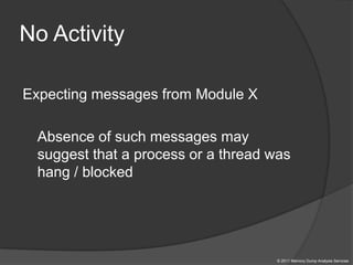 Software Trace and Memory Dump Analysis: Patterns, Tools, Processes and Best Practices | PPT