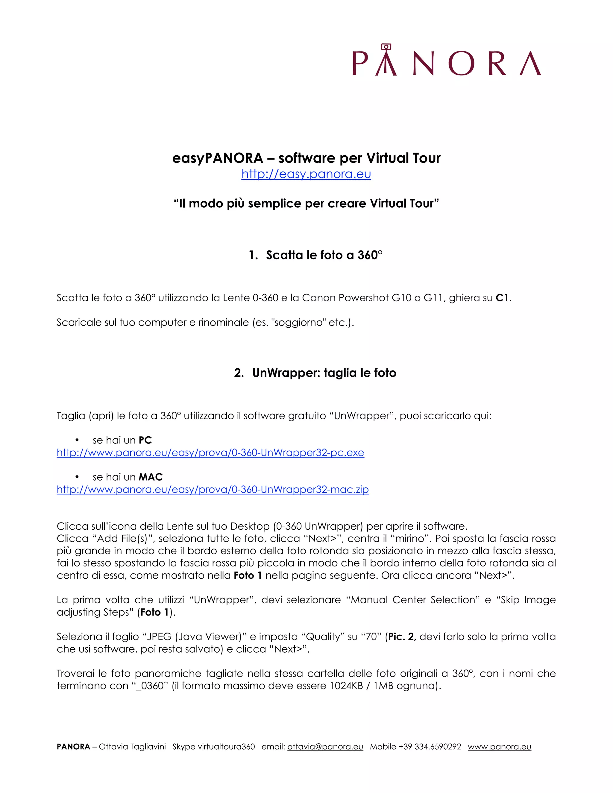 Software Virtual Tour easyPANORA | PDF | Photo Editing Software ...