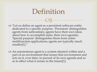 Software agents | PPTX