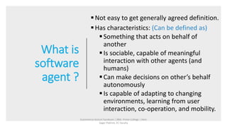 Software Agents & Their Taxonomy | Ecommerce BBA Handout | PDF