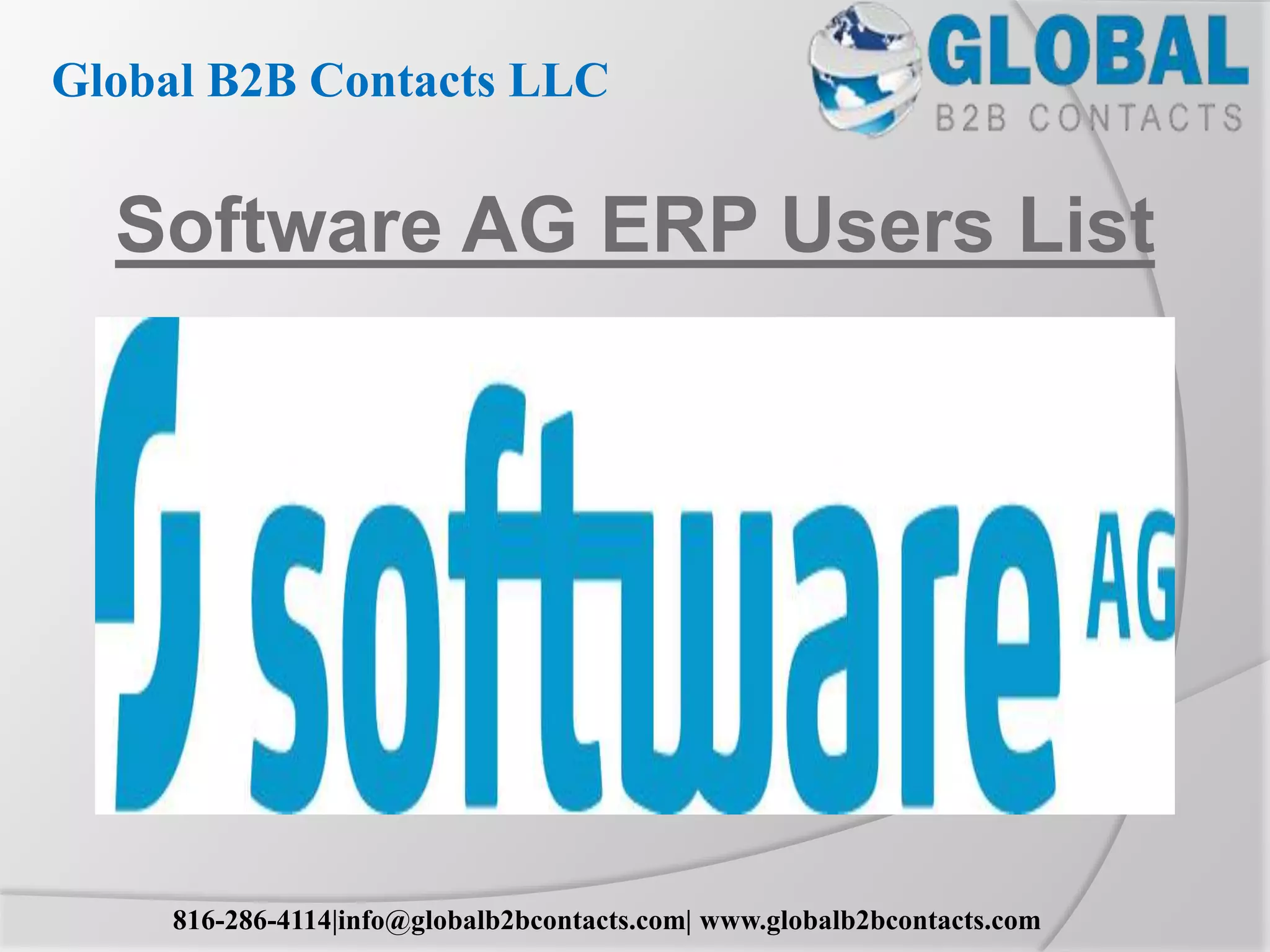 Software ag erp users list | PPT
