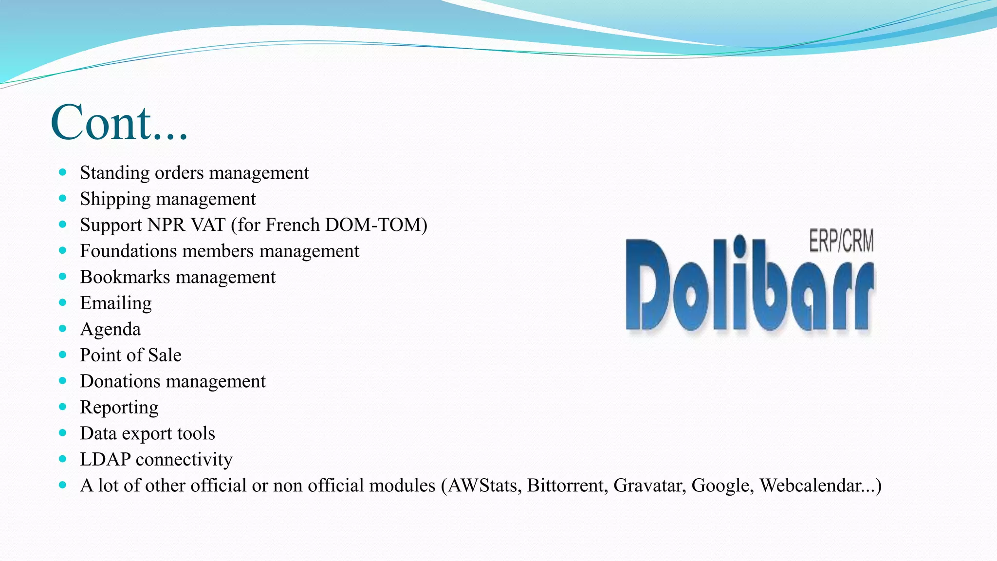 Software analysis - FrePPLe, Dolibarr and ERPlite | PPTX