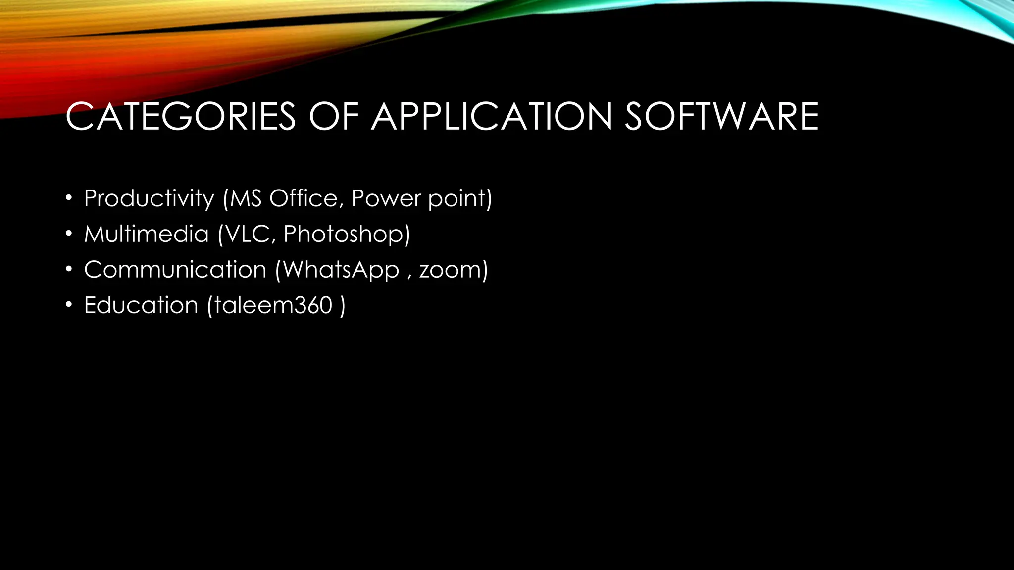 SOFTWARE AND APPLICATION SOFTWARE.pptx by Abdul Mateen | PPTX