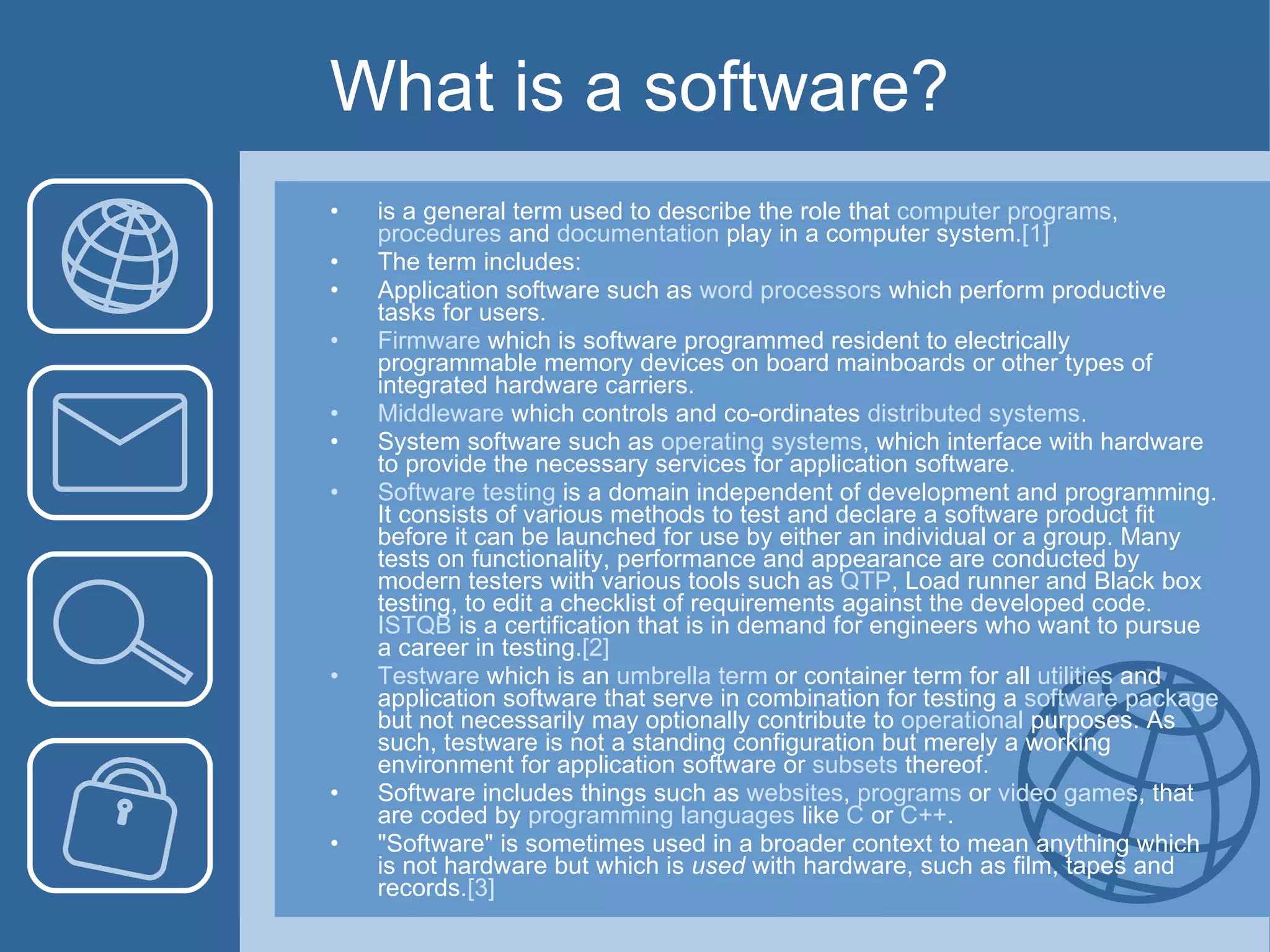 Software And Hardware | PPT | Operating Systems | Computer Software and Applications