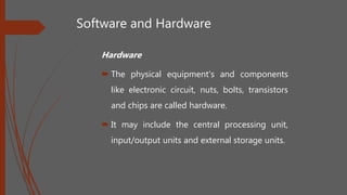 General computer - Software and hardware | PPT