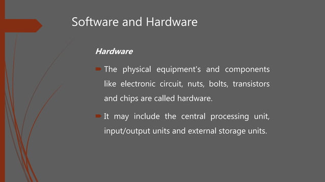 General computer - Software and hardware | PPT