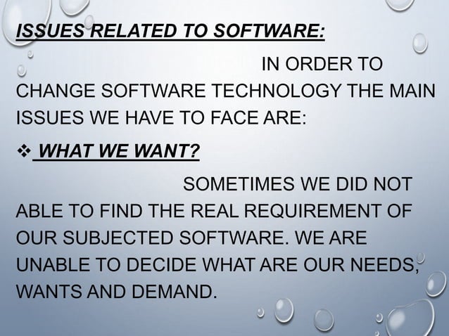 Software and hardware issues related to technology | PPT