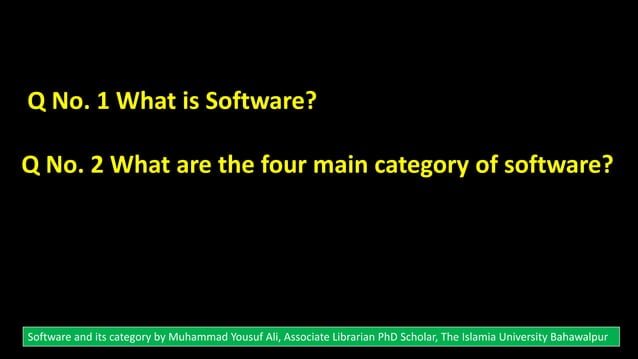Software and its Types | PPTX | Operating Systems | Computer Software ...