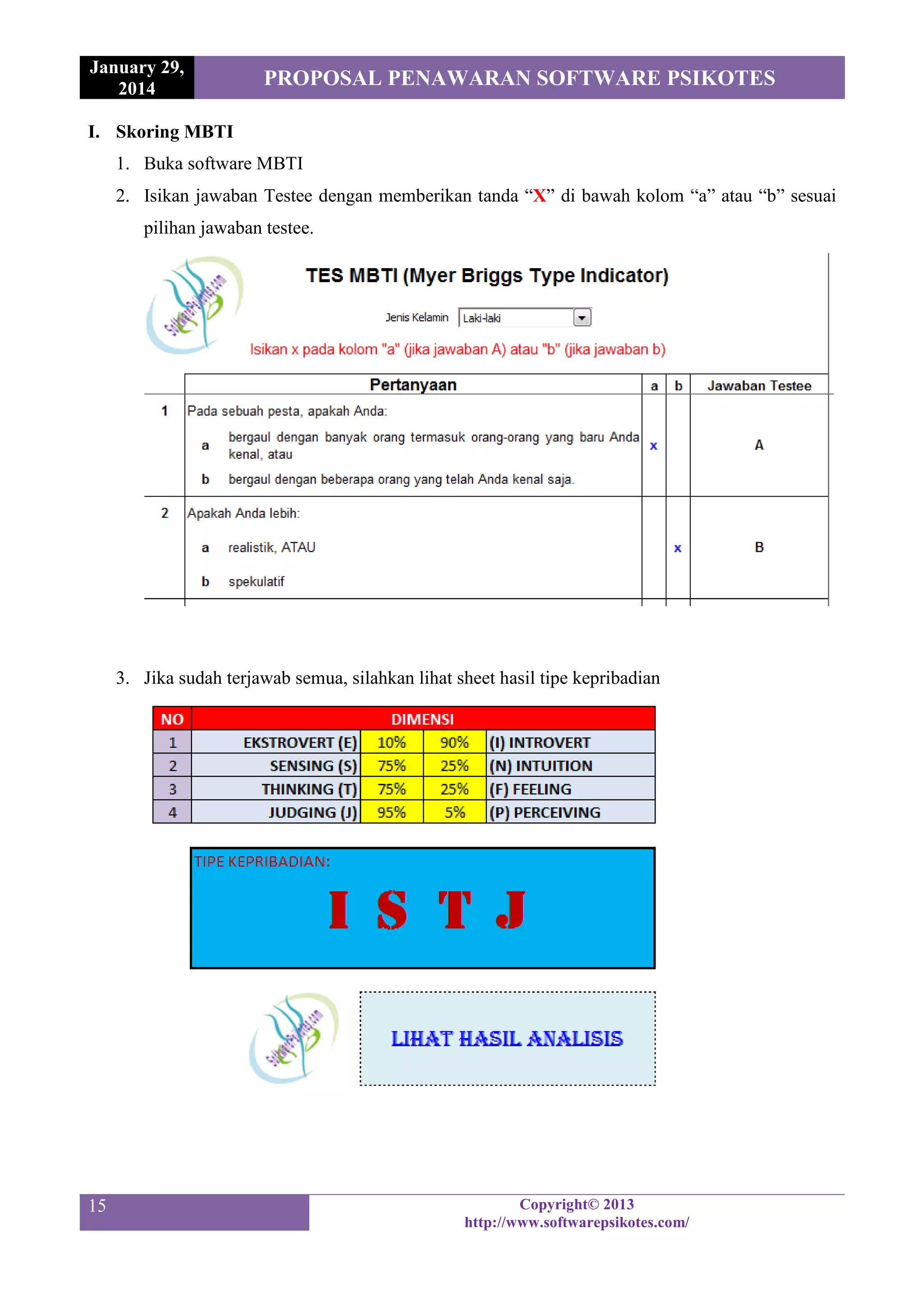Software Aplikasi Psikotes | PDF