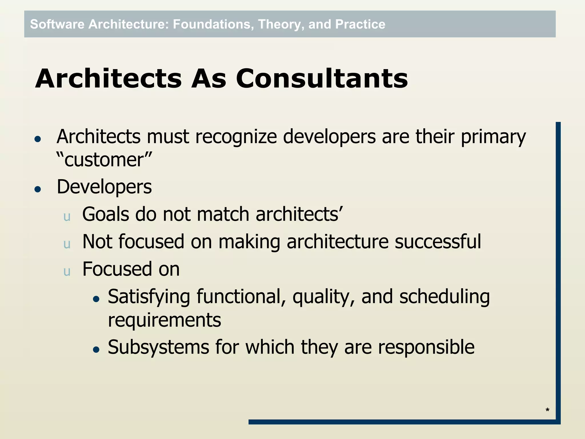 Software architect - roles & responsabilities | PPT