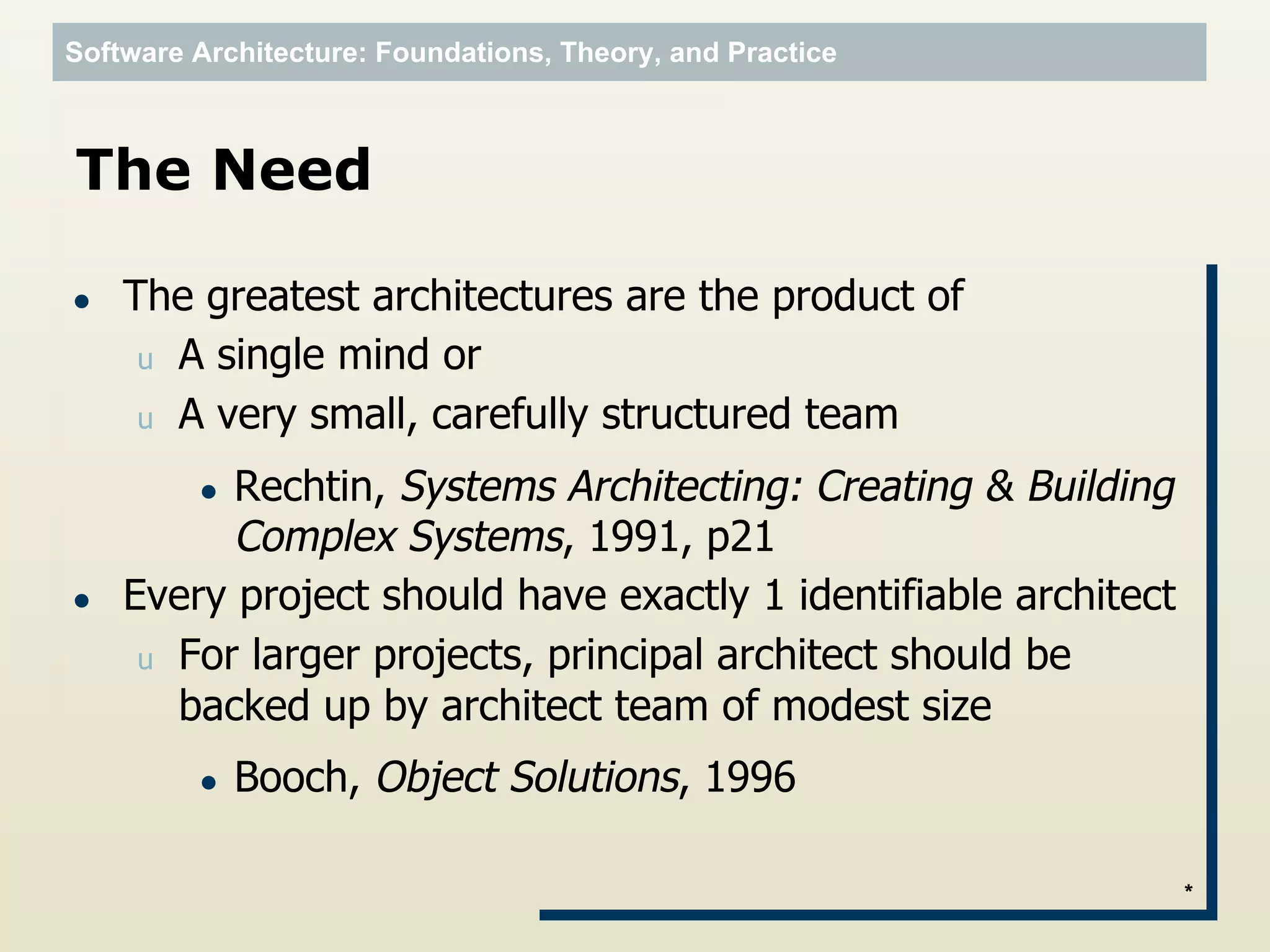 Software architect - roles & responsabilities | PDF
